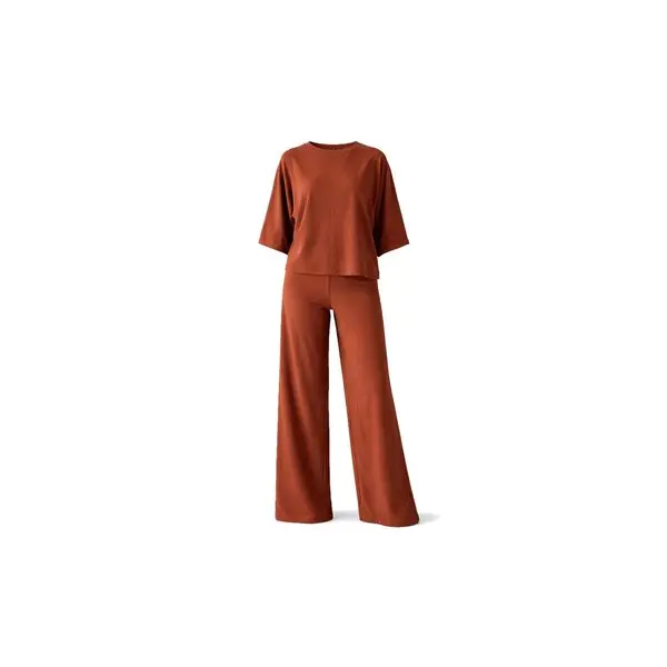 NOLA Mena Loungewear Set With T-shirt - Orange