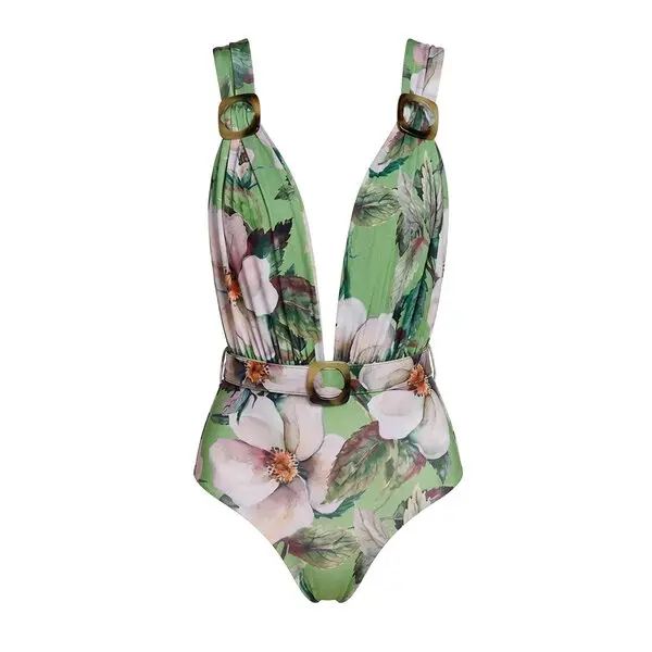 NUR KARAATA Riviera Rêve One-piece Swimsuit - Green