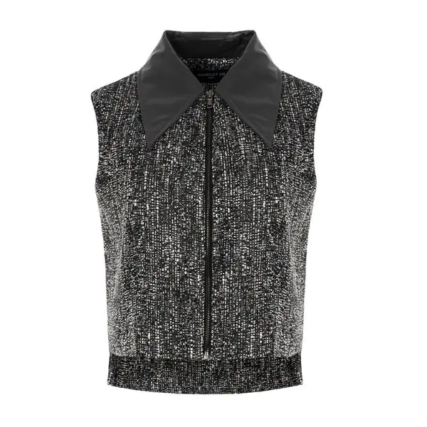 MARGOT VII Tweed Zip-up Vest