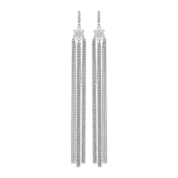 ZOË & MORGAN Aria Chain Dangle Earrings - Silver