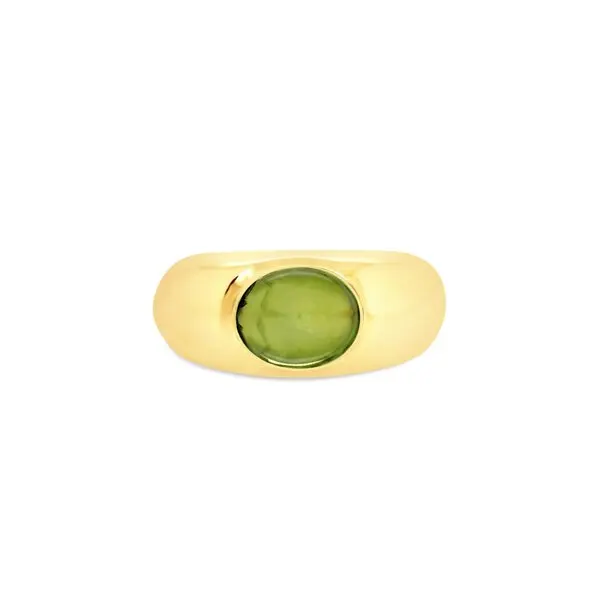 GEM BAZAAR JEWELLERY Gemstone Ring - Green/gold