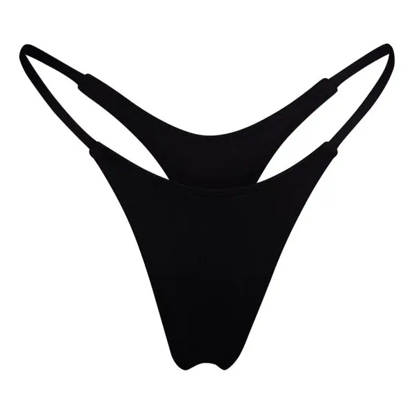 MINIMALE ANIMALE Wall Street Thong Bikini Bottom - Black