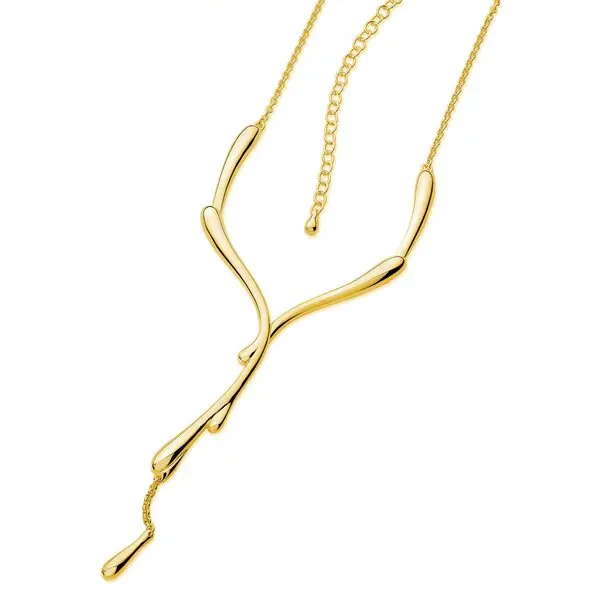 LUCY QUARTERMAINE Dripping Necklace In Vermeil - Gold