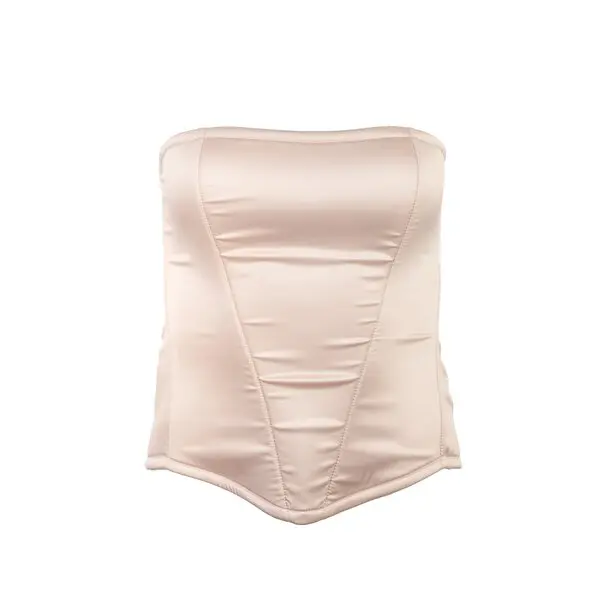 DARILY UNDERWEAR Satin Corset - Rose Gold
