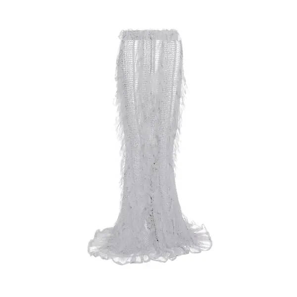 SARAH REGENSBURGER Goddess Fringe Maxi Skirt