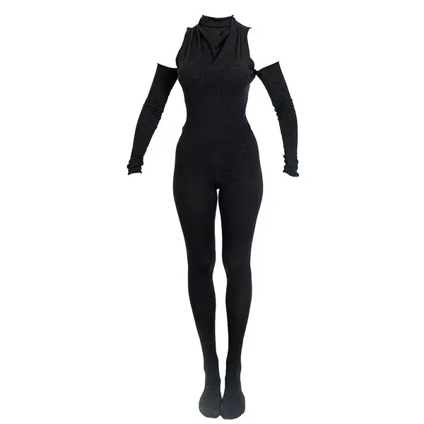 MAISON BOGOMIL Cold-shoulder Knit Jumpsuit - Black