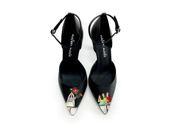 NAFARI MODA Zal Napa Leather Pumps