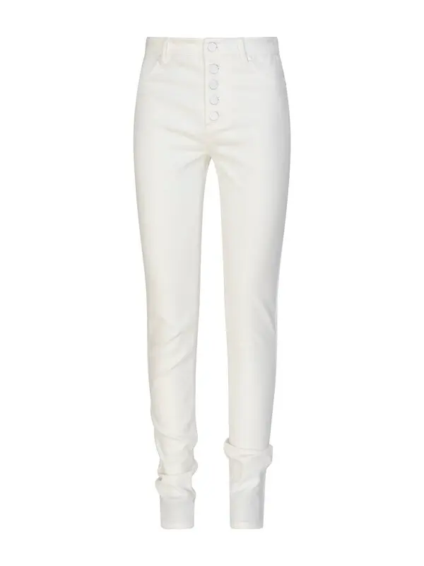 CIRCULAR PATH Button-fly Skinny Jeans