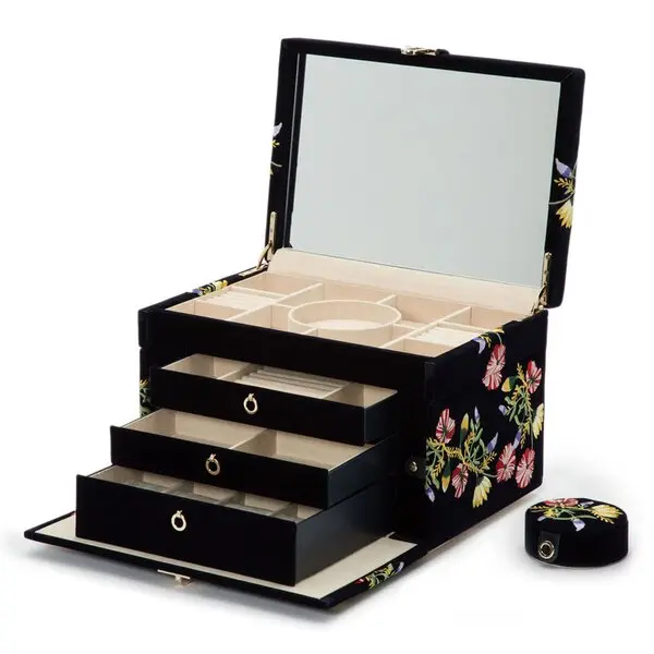 Wolf Zoe Large Jewellery Box - Blue