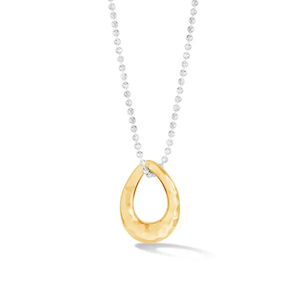 DOWER & HALL Entwined Small Oval Pendant Necklace - Silver/gold