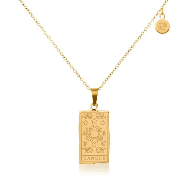 ARCTIC FOX & CO. Cancer Zodiac Star Sign Necklace - Gold