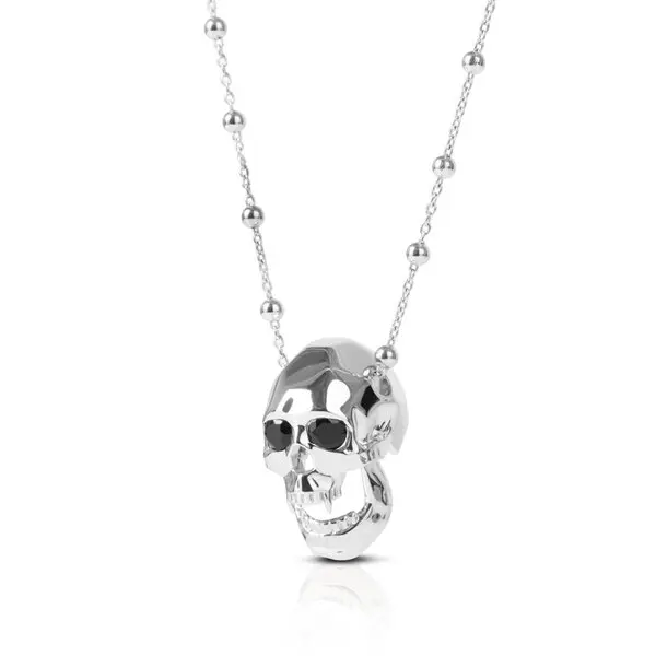 KASUN LONDON Vampire Skull Pendant - Silver