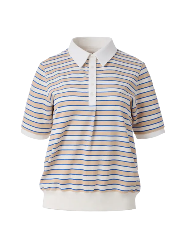 ELUNE MODE Striped Blouson Top