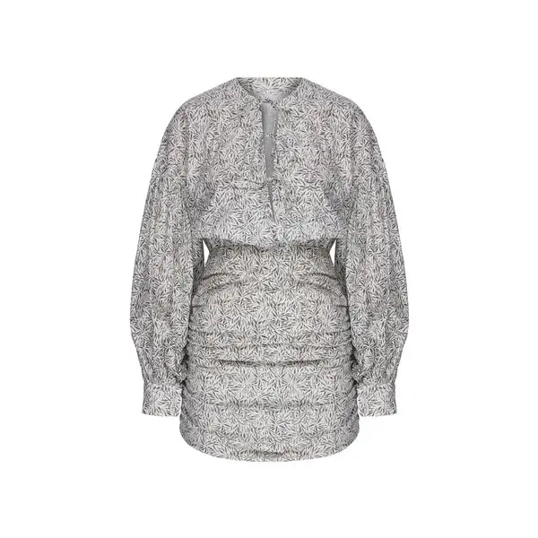 NAZLI CEREN Carlotte Printed Poplin Dress