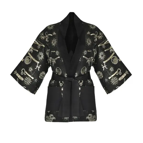 GEEGEE COLLECTION Zodiac Kimono - Gold/black