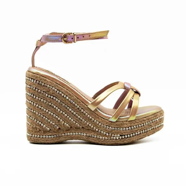 RETTROSE Hand Embellished Wedge Shoes
