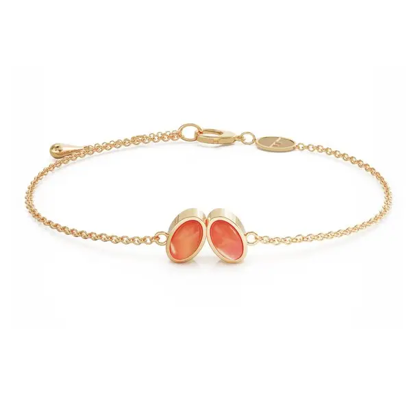 LINDA FIORE Gold Vermeil Bracelet With Carnelian - Gold/yellow