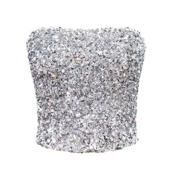 RIVIERA SOIRÉE Poppy Sequined Strapless Top