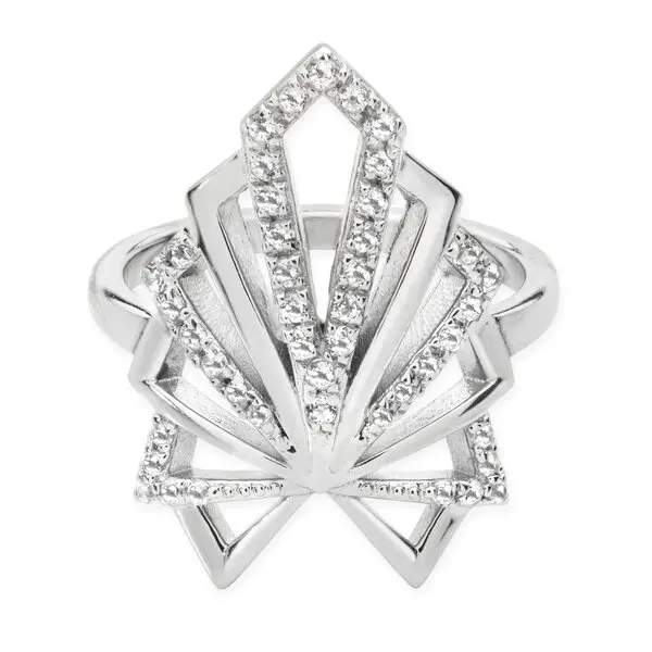 LUCY QUARTERMAINE Solid Sterling Chrysler Ring - Silver