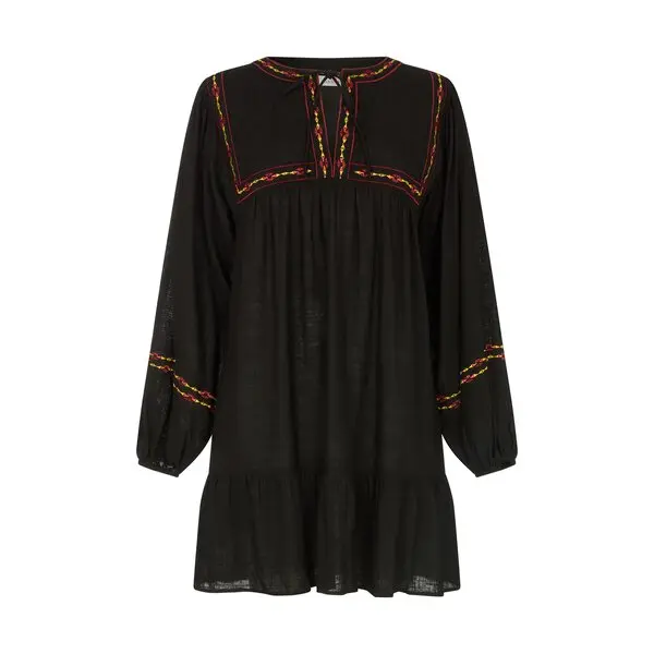 RAFFYA Embroidered Mini Dress
