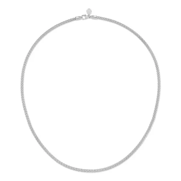 DOWER & HALL Sterling Popcorn Chain Necklace - Silver