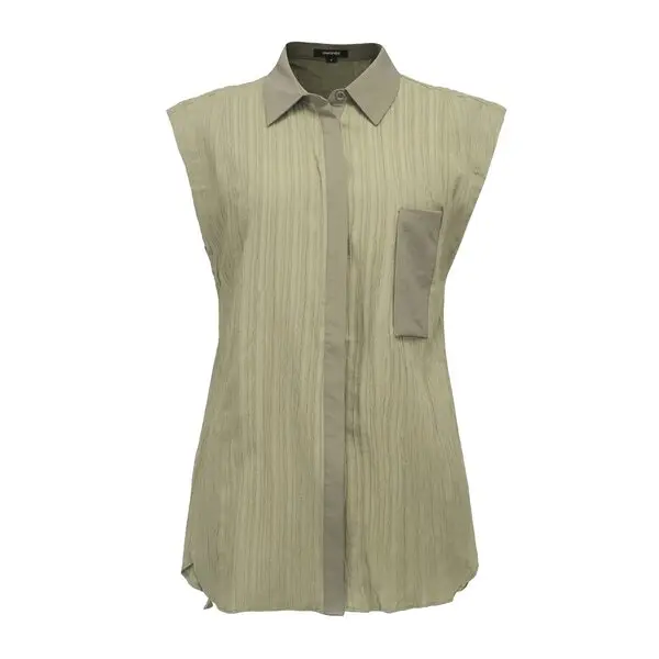 SMART AND JOY Sleeveless Shirt With Patch Pocket