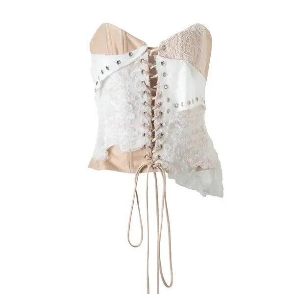 PALOMA LIRA Deconstructed Lace Corset - White