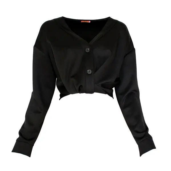 LALIPOP DESIGN Cropped Draped-front Shirt