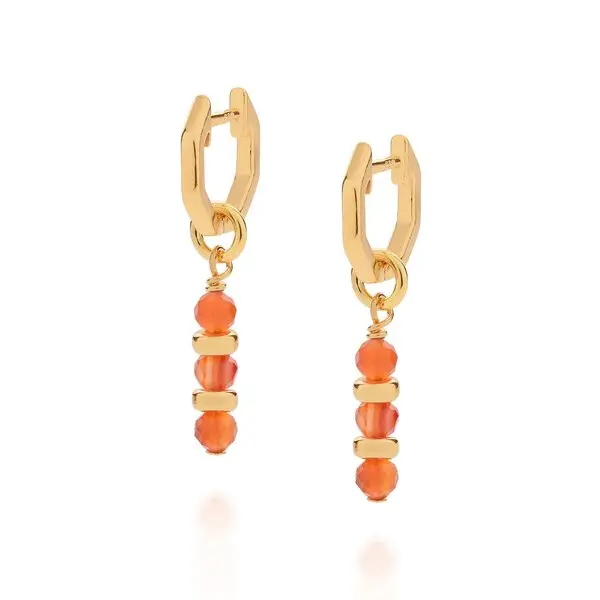NELLOU JEWELLERY Linear Huggie Earrings - Gold/yellow