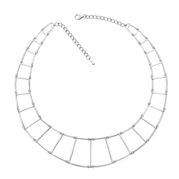 LUCY QUARTERMAINE Egyptian Tomb Collar Necklace - Silver