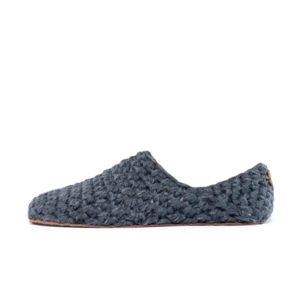 KINGDOM OF WOW Handmade Wool Slippers - Grey