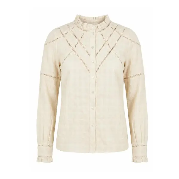 NOOKI DESIGN Lace Trim Cotton Blouse