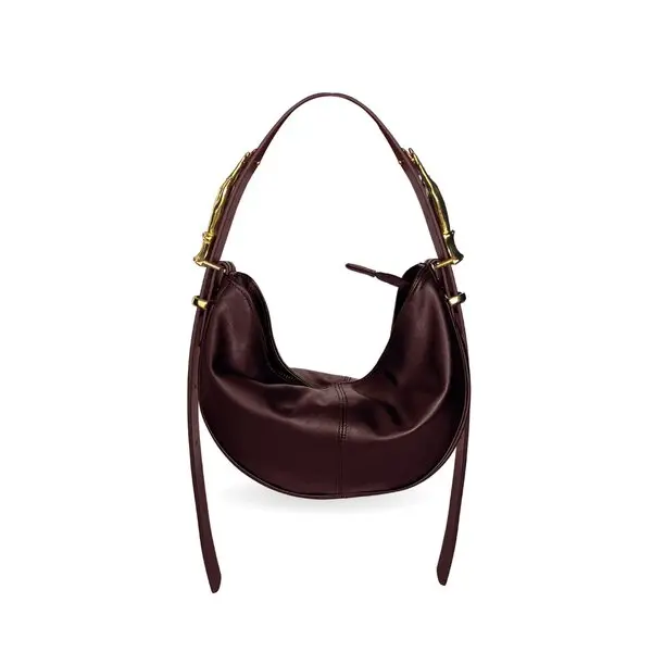INDIGOLUSH Mini Hobo Bag - Brown/red