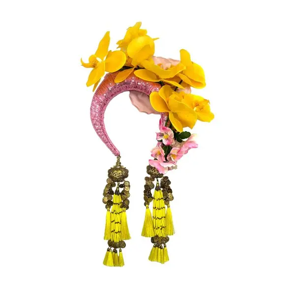 JULIA CLANCEY Alondra Orchid Sunrise Dream Headband - Yellow