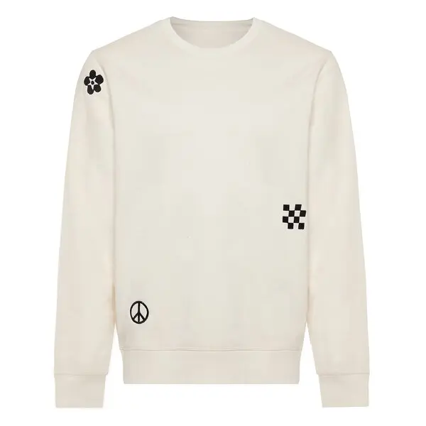 INGMARSON Symbols Embroidered Relaxed Fit Sweatshirt