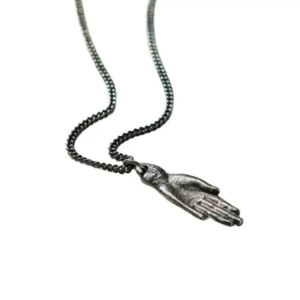 POSH TOTTY DESIGNS Oxidised Hand Necklace - Black/silver