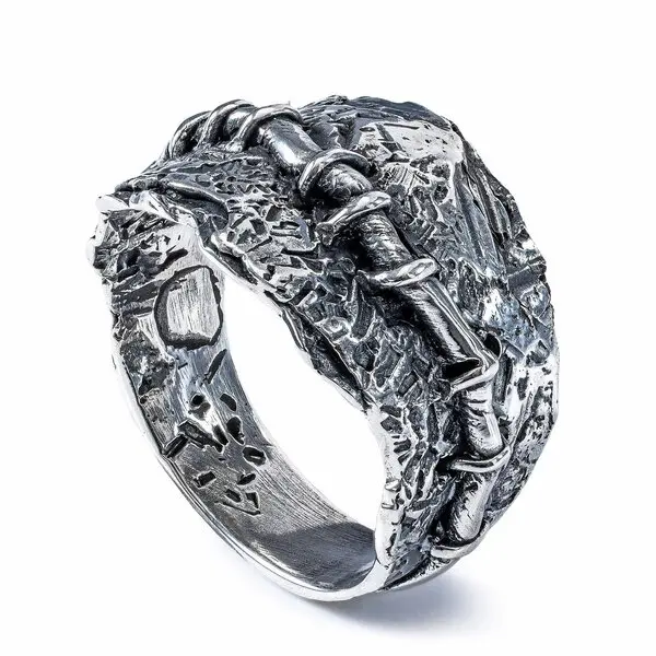 GERMAN KABIRSKI Chimera Band Ring - Silver