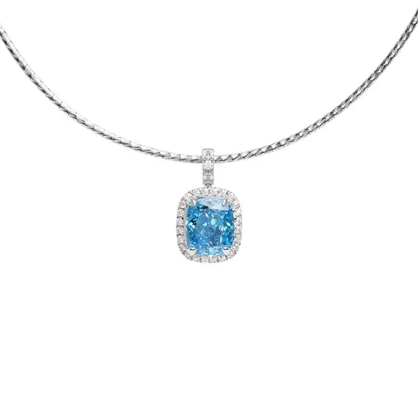 Arte Madrid Artē Madrid Pendant Necklace With Paraiba Stone - Blue
