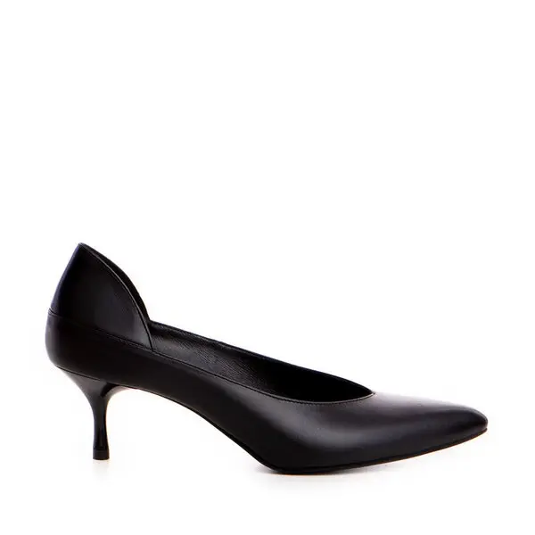 THE 5TH ELEMENT Celine Leather Kitten Heels