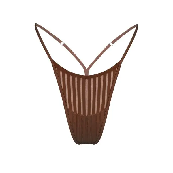 MONIQUE MORIN LINGERIE Vertigo Micro-g Thong Cocoa - Brown