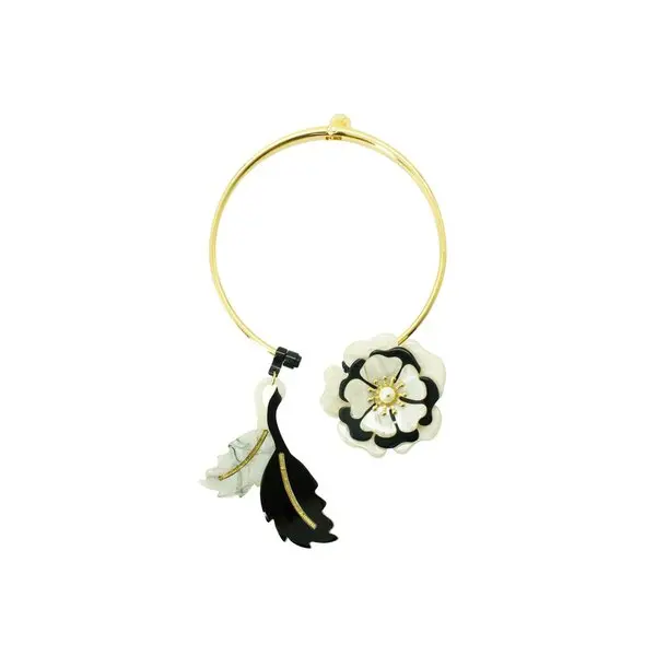 GISSA BICALHO Acrylic Camelia Choker - Black