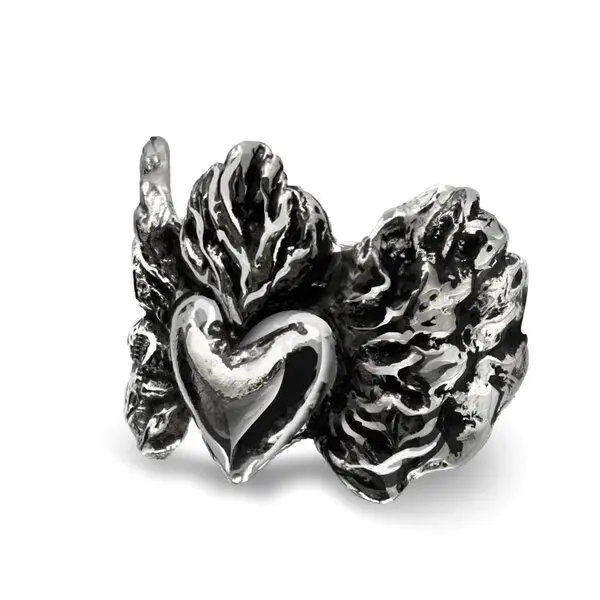 PERRY GARGANO Devotion Sacred Heart Sterling Ring - Silver