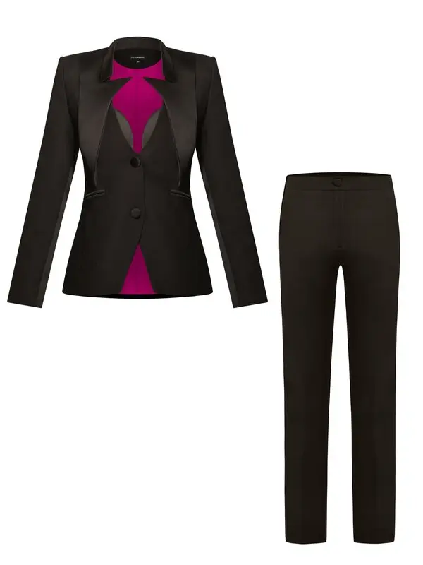 TIA DORRAINE Tailored Pant Suit - Black