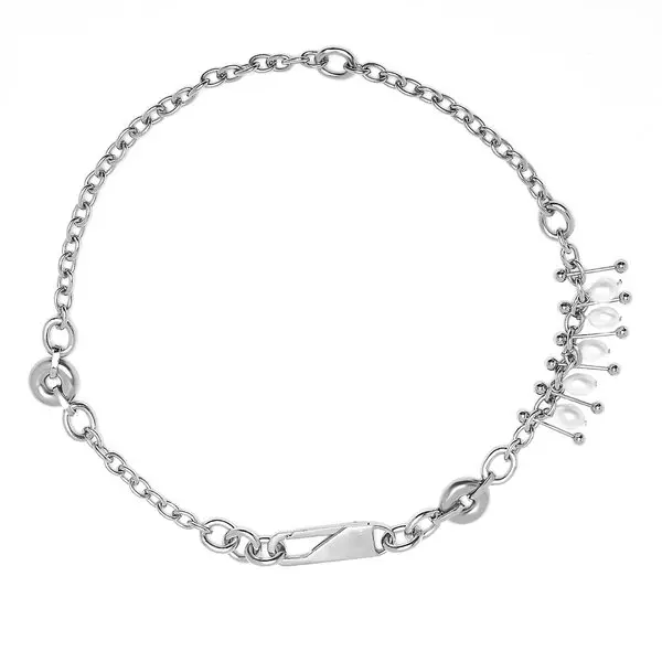 KIREI Purity Freshwater Pearl Chain Necklace - Silver