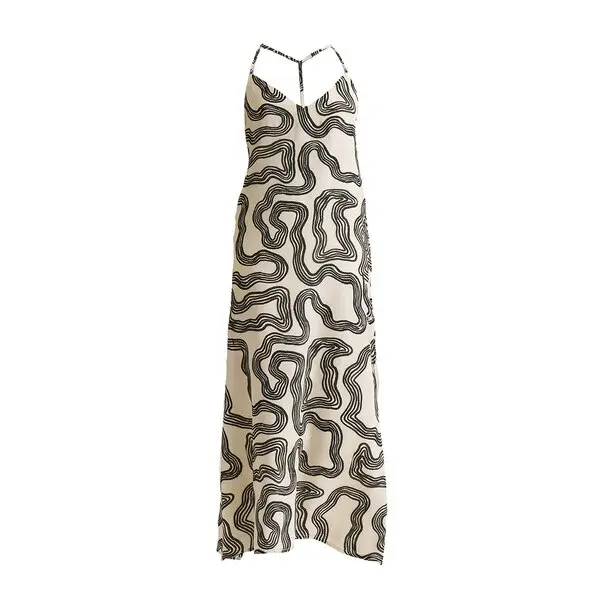 REISTOR Crepe Midi Slip Dress - Black