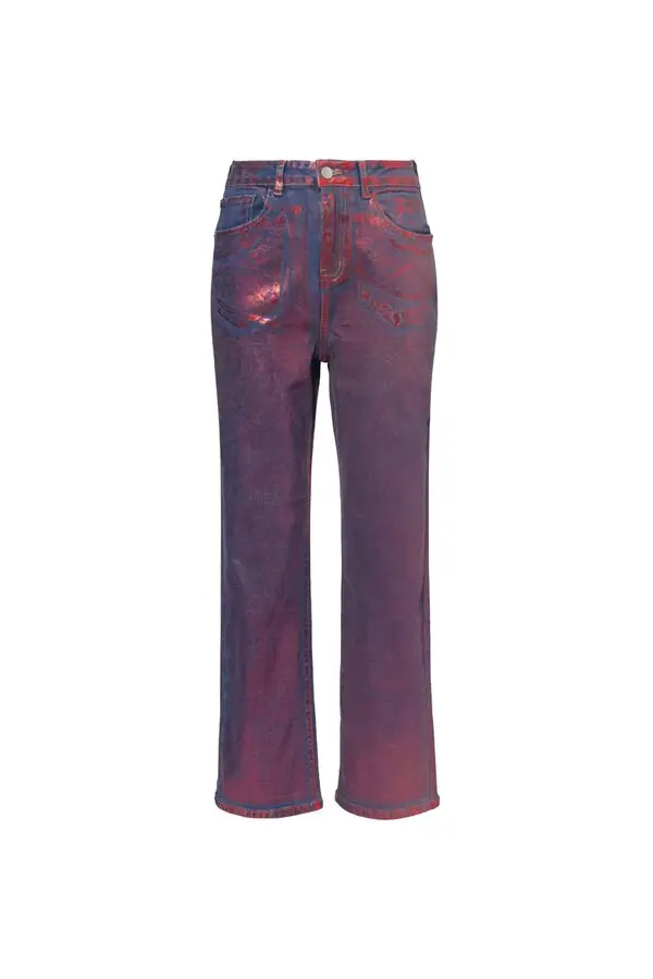 AMY LYNN Lupe Foil Coated Trousers