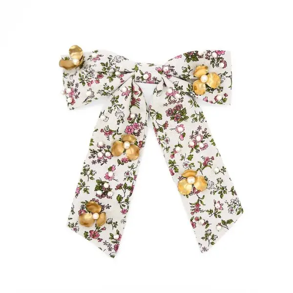 ADIBA Handmade Beaded Barrette - Gold
