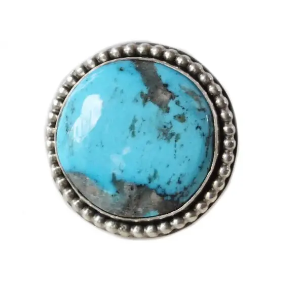 GLAMROCKS JEWELRY Kingman Turquoise Sterling Ring - Silver