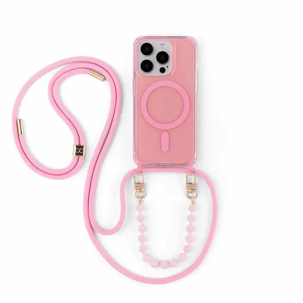 CORDÉE CASES Cherry Blossom Phone Case, Crossbody Phone Strap Set Magsafe - Pink