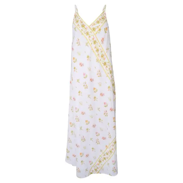 EM & SHI Chamomile Print Slip Dress - Purple/yellow